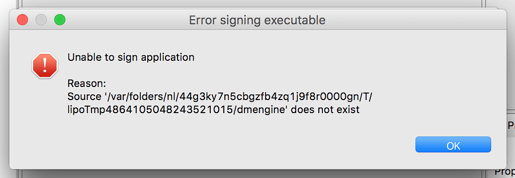 "Unable to Sign application" (SOLVED) - Bugs - Defold game engine forum