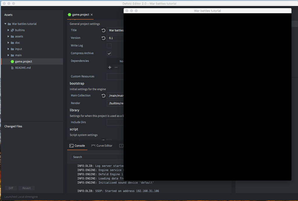 Why does the War Battles Tutorial results in black screen? (SOLVED) - Questions - Defold game ...