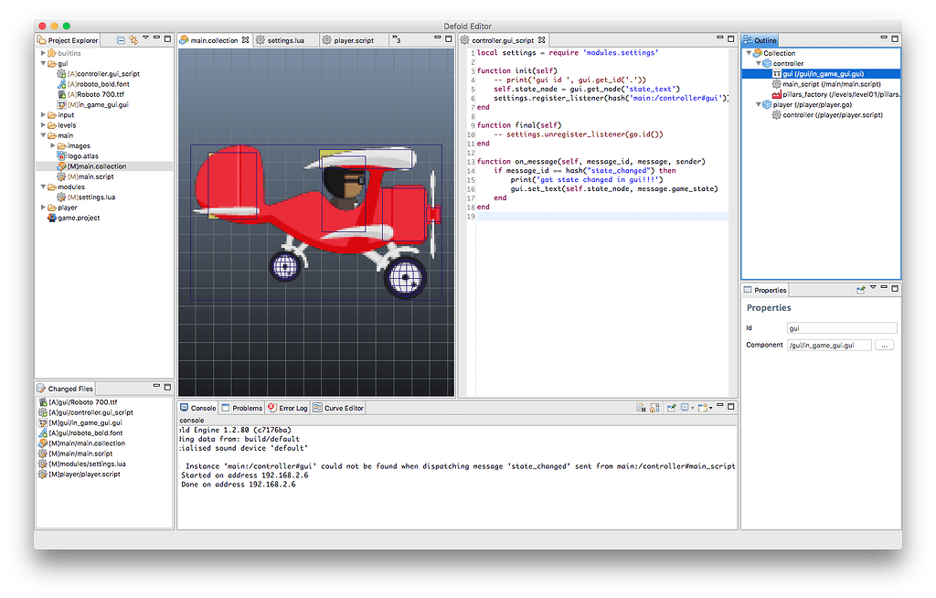 Addressing gui script via messaging (SOLVED) - Questions - Defold game engine forum
