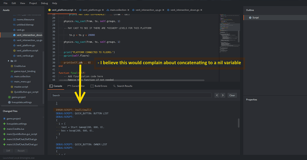 All error messages returning: "ERROR:SCRIPT: (null)(null)" (SOLVED) - Bugs - Defold game engine ...
