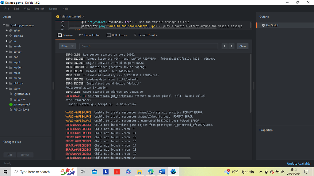 After Defold is open for a few hours the build is unable to create resources - Bugs - Defold ...