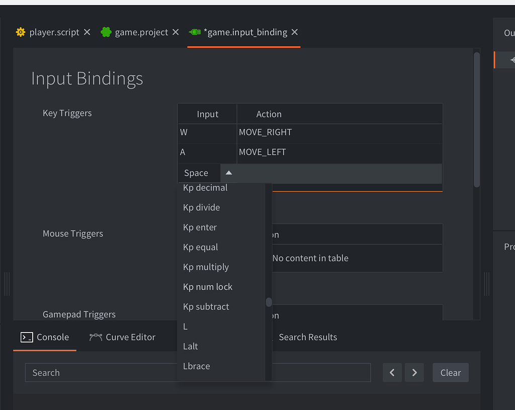 Input key bindings are not showing all keys - Questions - Defold game engine forum