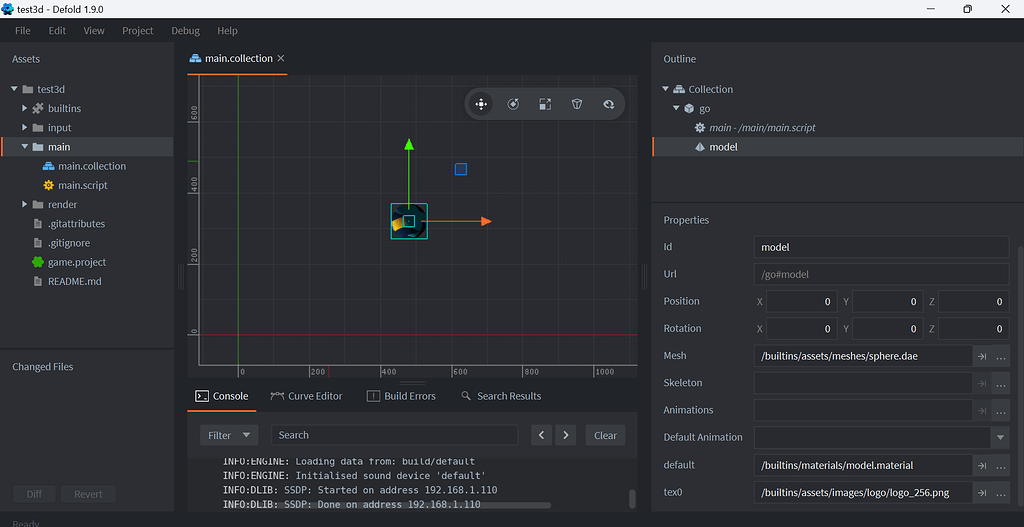 Basic 3d example - Questions - Defold game engine forum