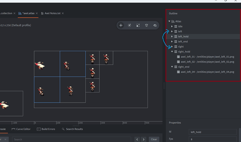 Reorder animations in the Outline of Atlas File - Questions - Defold game engine forum
