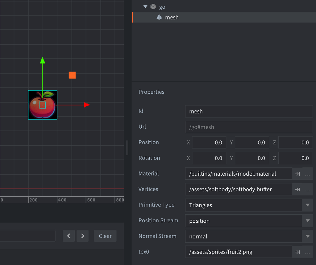 How can we show a sprite using a mesh component that supports transparency? - Questions - Defold ...