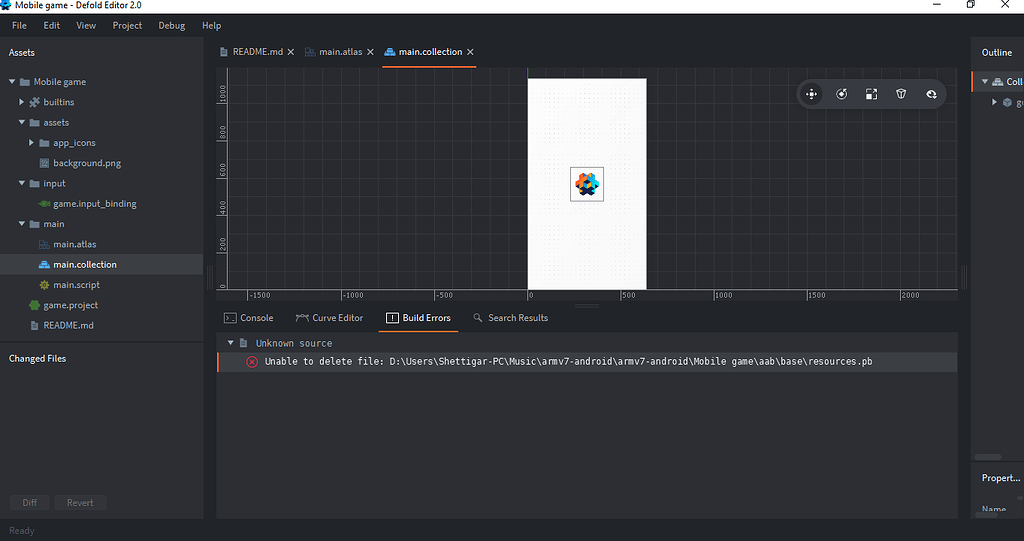 "Unable to delete file" error while Bundle Android Application - Bugs - Defold game engine forum