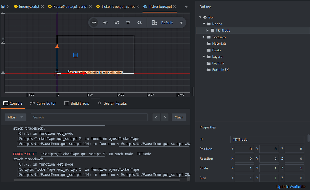 Gui not recognising Gui node - Questions - Defold game engine forum