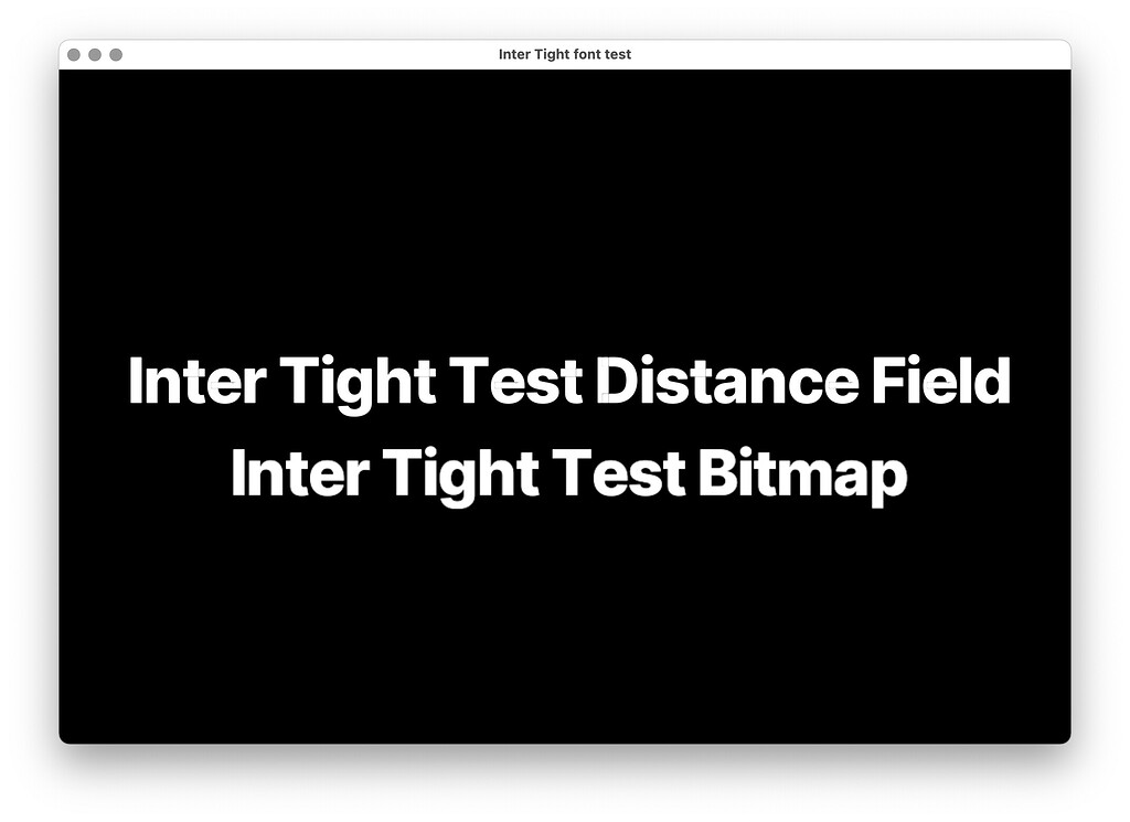 Inter Tight font showing artefacts when used as a distance field font ...